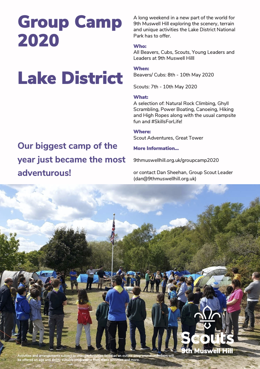 Group Camp 2020 – 9th Muswell Hill